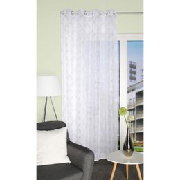 Home Wohnideen Vorhang &raquo;SUNRISE&laquo; &Ouml;sen 1 Stk. tlg. &Ouml;senschal bedruckt silber Voile, Polyester 245cm, &Ouml;sen, 140cm
