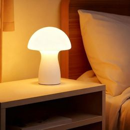 OTTO home Tischleuchte &raquo;Grunni&laquo; E14 1 Stk. Pilz-Tischleuchte: Opalglas, E14, stilvoll f&uuml;r Nachttisch & mehr wei&szlig; 1, &Oslash; 18cm H: 23cm, 1 Stk.