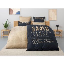 CAMP DAVID Wendebettw&auml;sche &raquo;Jerre&laquo; 2 tlg. NEUHEIT! Bettw&auml;sche ab 135x200cm, mit Schriftzug Renforc&eacute;, Obermaterial: 100% Baumwolle B/L: 135cm x 200cm, 
