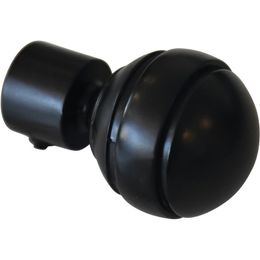 Gardinia Gardinenstangen-Endst&uuml;ck &raquo;Kugel&laquo; Serie Einzelprogramm Chicago &Oslash; 20 mm schwarz 2 Stk.