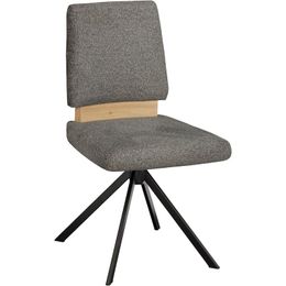 massivline&more Drehstuhl &raquo;Br&uuml;gge 301&laquo; () 1 Stk. Holzwerkstoff, Metall, Stoff B/H/T: 48cm x 92cm x 59,5cm, 1 Stk., Microfaser Struktur (100% Polyester