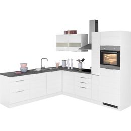 KOCHSTATION Winkelk&uuml;che &raquo;KS-Luhe&laquo; Stellbreite 240x270 cm, wahlweise mit oder ohne E-Ger&auml;ten, MDF-Fronten wei&szlig; B/H/T: 240cm x 60cm, ohne E-Ger&auml;te