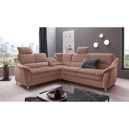 OTTO home Ecksofa &raquo;Cardoso L-Form&laquo; Federkern, wahlweise mit Bett, Schubkasten, teilweise Relaxfunktion braun Luxus-Microfaser Lederoptik (100% 