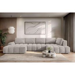 OTTO home Wohnlandschaft &raquo;AZITA U-Form, Breite 363 cm - OTTO. Verl&auml;ssliche Qualit&auml;t.&laquo; wahlweise als Schlafsofa mit Bettkasten, Bubble-Optik beige 100%
