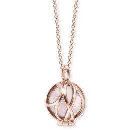 Engelsrufer Damen Kette mit Anh&auml;nger &raquo;Powerful Stone Paradise Rosenquarz&laquo; mit Rosenquarz rosa XS, Silber 925 (Sterlingsilber), L: 50