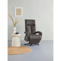 Sit & More sit&more TV-Sessel &raquo;Tycoon&laquo; wahlweise manuell, mit zwei Motoren oder mit Akku oder mit 2 Motoren grau 100% Polyester Luxus-Microfaser in Lederoptik,