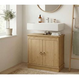 OTTO home Waschbeckenunterschrank &raquo;Indra, Badschrank, Badm&ouml;bel, Badezimmerschrank&laquo; B/T/H: 64/32/66 cm, aus massiver Kiefer, 2 T&uuml;ren, FSC -zertifiziert