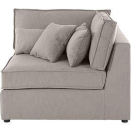 OTTO home Sofa-Eckelement &raquo;Florid&laquo; Teil eines Modulsofas, fester Sitzkomfort, auch in Cord beige Baumwollmix (60% Baumwolle/40% Leinen);Struktur fein 