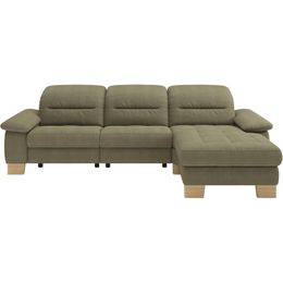 Home Affaire Ecksofa &raquo;Basel, mit vollmotorischem Relaxkomfort, Breite 283cm&laquo; gr&uuml;n 100% Polyester B/H/T: 280cm x 84cm x 184cm, Easy care, Recamiere 