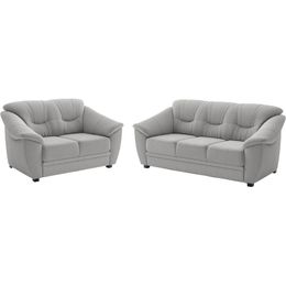 Sit & More sit&more Polstergarnitur &raquo;Savona&laquo; 2 tlg. Set: 2- & 3er-Sofa, mit Federkern grau B/H/T: 90cm x 90cm, Chenille