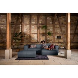 W.Schillig Ecksofa &raquo;around-the-block, modern und elegant, bequem, L-Form&laquo; mit eleganter Biese, mit Federkern blau Longlife Xtra-Leder Z69: Das 