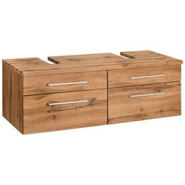 Welltime Waschbeckenunterschrank &raquo;Davos&laquo; Breite 120 cm braun B/H/T: 120cm x 41cm x 47cm