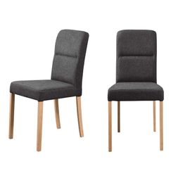 OTTO home 4-Fu&szlig;stuhl &raquo;Nina K&uuml;chenstuhl, Polsterstuhl&laquo; (Set) 2 Stk.Gestell Buche Massivholz lackiert schwarz Massivholz B/H/T: 43cm x 91cm x 56cm, 2 