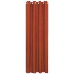 GERSTER Vorhang &raquo;Laurin&laquo; &Ouml;sen 1 Stk. tlg. HxB: 235x140, &Ouml;senschal aus Dekostoff, Uni rot Wirkware, Polyester 235cm, &Ouml;sen, 140cm