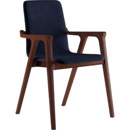 Home Affaire Armlehnstuhl &raquo;AXA&laquo; () 1 Stk. blau Polyester B/H/T: 58cm x 88cm x 57cm, 1 Stk., Microfaser Veloursoptik