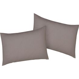 bellana Kissenbezug &raquo;Mako-Jersey-Exclusiv&laquo; aus reiner Baumwolle grau Baumwolle, Obermaterial: 100% Baumwolle B/L: 60cm x 40cm, 2 Stk., Baumwolle