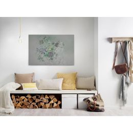 A.S. Cr&eacute;ation Leinwandbild &raquo;bouquet pastel&laquo; Blumen Kunst 1 Stk. tlg. Keilrahmen Blumen Floral Grau Pastel Leinwand-Bild Wohnzimmer modern grau Holz, Stahl B/H/T: 