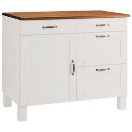 Home Affaire Unterschrank &raquo;Alby&laquo; Breite 100 cm, 1 T&uuml;r, 4 Schubladen wei&szlig; B/H/T: 100cm x 85cm x 60cm