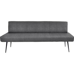 K+w Komfort & Wohnen K+W Komfort & Wohnen Essbank &raquo;Giacomo I Polsterbank&laquo; Metallf&uuml;sse in schwarz, wahlweise in der Breite 200cm oder 177cm grau B/H/T: 200cm x 87cm x 62cm,