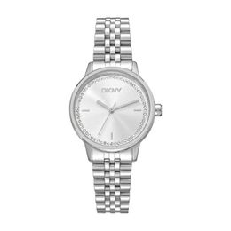 DKNY Damen DKNY Quarzuhr &raquo;Everyday&laquo; Armbanduhr, Damenuhr, Edelstahlarmband, analog silber Einheitsgr&ouml;&szlig;e