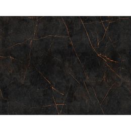 Livingwalls living walls Fototapete &raquo;The Wall&laquo; Motiv Steinoptik gemustert glatt Fototapete Modern Tapete Marmor Tapeten Wohnzimmer Flur Design Optik orange Vinyl,