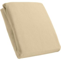 Kum Spannbettlaken &raquo;Mikrofaser-Fleece Spannbetttuch&laquo; bis ca. 25 cm Matratzenh&ouml;he, weich & kuschelig beige Microfaser-Fleece, Obermaterial: 100% 