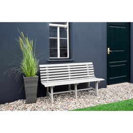 Garden Pleasure Gartenbank &raquo;Bank MANDALAY&laquo; BxTxH: 60x150x82 cm grau FSC -zertifiziertes Massivholz B/H/T: 60cm x 82cm x 150cm