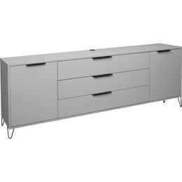 M&auml;usbacher Sideboard &raquo;Bonnie&laquo; Sideboard mit Drahtgestell grau B/H/T: 216cm x 70cm x 45cm, 2 Stk., 2 Stk.