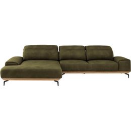 Musterring Wohnlandschaft &raquo;MR 2490 Ecksofa mit erstklassigem Sitzkomfort, Long-Life-Leder&laquo; Fu&szlig; schwarz, Sitzh&ouml;he 48cm, wahlweise mit Funktionen, Ma&szlig;e 342x207 cm 