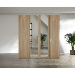 Wiemann Kleiderschrank &raquo;Bern&laquo; hochwertige Beschl&auml;ge inkl. T&uuml;rd&auml;mpfung braun Glas, Holzwerkstoff B/H/T: 197,3cm x 216cm x 58cm