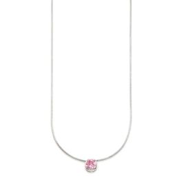 Bruno Banani Damen Kette mit Anh&auml;nger &raquo;Schmuck Geschenk Silber 925 Halsschmuck Halskette Schlangenkette Stein&laquo; mit Zirkonia (synth.), Korund (synth.) 