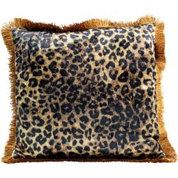 KARE Dekokissen &raquo;Leo Fringe, Kissenh&uuml;lle mit F&uuml;llung, 55x55 cm&laquo; st&uuml;tzt Kopf und Nacken angenehm und sorgt f&uuml;r erholsamen Schlaf Polyester B/L: 55cm x 55cm,