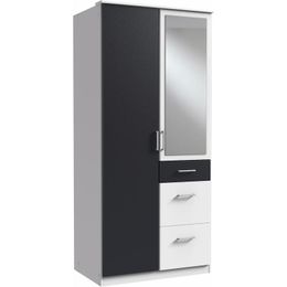 wimex Kleiderschrank &raquo;Click&laquo; mit Spiegel wei&szlig; B/H/T: 90cm x 199cm x 58cm, T&uuml;ren: 2 Stk.