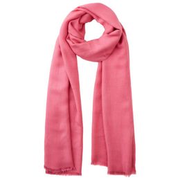 Laura Scott Damen Schal Schal-Tuch mit feinen Fransen pink Einheitsgr&ouml;&szlig;e