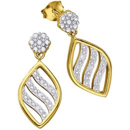 Firetti Damen Paar Ohrh&auml;nger &raquo;Schmuck Geschenk Silber 925 Ohrschmuck Ohrringe Statement Navette&laquo; mit Diamant silber 0,12, 0,12 P3 = leicht erkennbare 