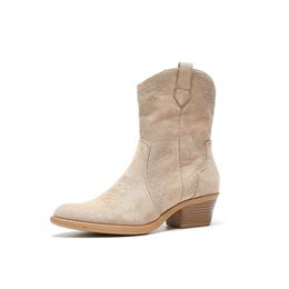 Salinyang Cowboy Boots female size 40 Khaki