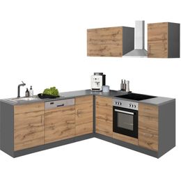 KOCHSTATION Winkelk&uuml;che &raquo;KS-Colmar&laquo; ohne E-Ger&auml;te, Stellbreite 210/210 cm grau B/H/T: 210cm x 210cm