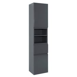 Welltime Hochschrank &raquo;Cardiff&laquo; Breite 40 cm, mit Softclose-Funktion grau Holzwerkstoff, MDF B/H/T: 40cm x 180cm x 35cm, Schubladen: 1 Stk. T&uuml;ren: 2 