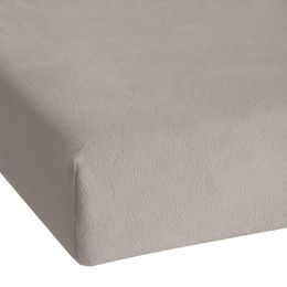 Kum Spannbettlaken &raquo;Coral-Fleece Spannbetttuch&laquo; bis ca. 27 cm Matratzenh&ouml;he, weich & kuschelig grau Microfaser-Fleece, Obermaterial: 100% Polyester B/