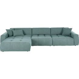 3C Candy Ecksofa &raquo;Yoshy mit Komfortfunktionen, modern und bequem, L-Form&laquo; Zwei verschiedene Sitztiefen durch verstellbare R&uuml;ckenlehne blau 100% 