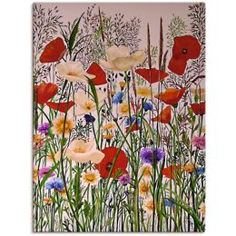 Artland Leinwandbild &raquo;Blumenwiese&laquo; Baumbilder 1 Stk. tlg. auf Holzrahmen gespannt gr&uuml;n Leinwand B/H/T: 90cm x 120cm, Leinwandbild Baumbilder Hochformat, 1 Stk