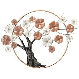 Locker Wanddekoobjekt &raquo;Wandbild CHERRY BLOSSOM&laquo; rosa Metall B/H/T: 101cm x 6cm x 72cm