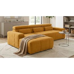 OTTO home Ecksofa &raquo;Ballerup 235 x 175 cm, auch mit verstellbarer Sitztiefe&laquo; Kopfteile verstellbar, aus pflegeleichtem, weichem Bezugsstoff, L-Form 