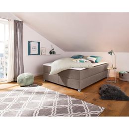 Home Affaire Boxbett &raquo;Alexis&laquo; ohne Kopfteil - ideal f&uuml;r R&auml;ume mit Dachschr&auml;gen; in 4 Breiten braun Struktur fein (100% Polyester) Struktur fein, 