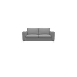 FLEXLUX 2-Sitzer &raquo;Fiore, super Sitzkomfort durch Kaltschaum im Sitz&laquo; breite Armlehnen, F&uuml;&szlig;e Alu schwarz 100% Echteder B/H/T: 164cm x 85cm x 92cm, 