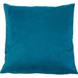 G&ouml;zze Dekokissen &raquo;Alcatraz&laquo; in Wildlederoptik blau Obermaterial: 100% Polyester B/L: 40cm x 40cm, 2 Stk.