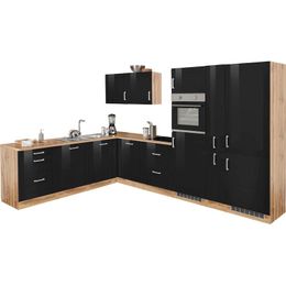 KOCHSTATION Winkelk&uuml;che &raquo;KS-Tinnum&laquo; ohne E-Ger&auml;te, Stellbreite 240/330 cm schwarz B/H/T: 240cm x 330cm