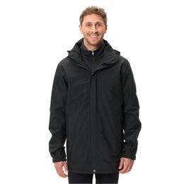 Vaude Herren Vaude Parka &raquo;MEN'S IDRIS 3IN1 PARKA III&laquo; mit Kapuze mit abnehmbarer und weitenregulierbarer Kapuze, wasserdicht schwarz S