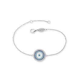 Engelsrufer Damen Silberarmband &raquo;LUCKY EYE&laquo; mit Emaille - mit Zirkonia (synth.) bunt 19cm, Silber 925 (Sterlingsilber)