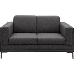 LOOKS by Wolfgang Joop 2-Sitzer &raquo;LOOKS VII&laquo; klare Linien, edles Design grau 100% Polyester B/H/T: 155cm x 82cm x 90cm, Struktur fein